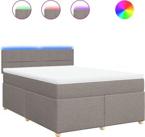 Box spring postel s matrací taupe 160x200 cm textil 3289035