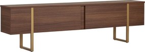 TV stolek v dekoru ořechu v tmavě přírodní barvě 180x50x30 cm Onera – Kalune Design