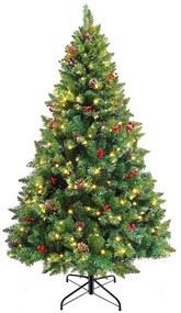 Umělý vánoční stromek s 260 LED diodami, teplý bílý, 180 cm