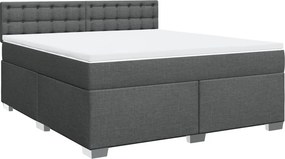 Box spring postel s matrací tmavě šedá 180x200 cm textil 3285982