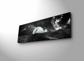 Obraz s LED osvětlením MĚSÍČNÍ KRAJINA 30 x 90 cm