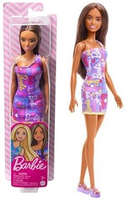 Barbie květinové šaty fialové, Mattel HGM57
