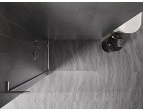 Mexen, Mexen Kioto-X L sprchová stěna 90 x 200 cm, průhledná 10 mm, chrom - 800-090-107-01-00-X