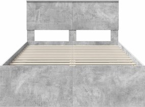 Rám postele s čelo Beton 120 x 200 cm Kompozitní dřevo 3407907