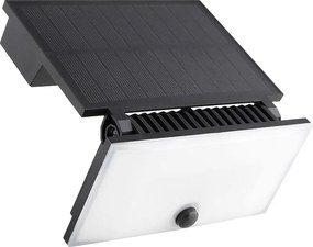 Exteriérové ​​solární nástěnné LED svítidlo Fuji, 1x LED 8w, černá, pohybový senzor