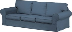Potah na pohovku IKEA Ektorp 3-místná, nerozkládací barva modrá látka pletený vzor