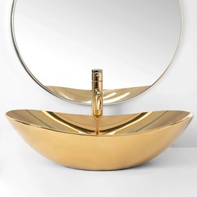 Rea Royal 60 umyvadlo, 62 x 36 cm, zlatá, REA-U4545