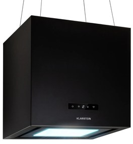 Klarstein Kronleuchter Smart, digestoř, 40 cm, ostrůvková, 595 m³/h, ovládání přes aplikaci, LED panel, černá