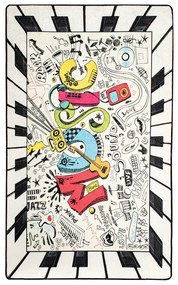 Dětský protiskluzový koberec Conceptum Hypnose Music, 100 x 160 cm