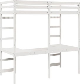 Rám postele loft Bílá 80 x 200 cm Masivní borové dřevo 3414553