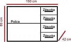 CZ Nábytkář - Kasvo Komoda VANA II 2D4S  | Varianta: bílá/dub sonoma