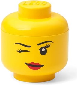 Žlutý úložný box LEGO® Wink, ø 10,6 cm