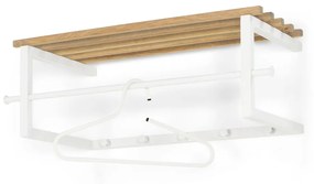 Bílý kovový nástěnný věšák s poličkou Marco – Spinder Design