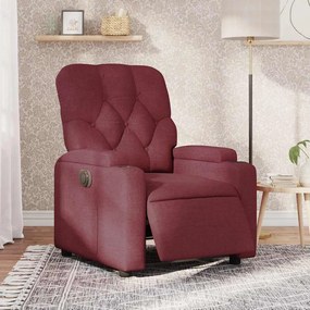 Elektrické polohovací křeslo vínové textil 3204689