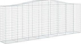Klenuté gabionové koše 5 ks 400x50x140/160cm pozinkované železo 3145985
