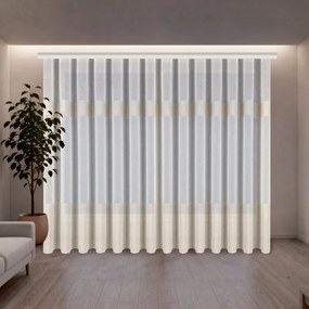 Luxusní voálová záclona LINEA s moderními pruhy metráž Ervi N 4394