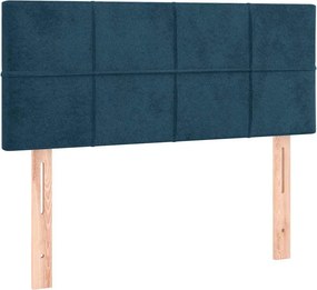 Box spring postel s matrací tmavě modrá 100x200 cm samet 3130947
