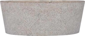Umyvadlo šedé Ø 40 x 15 cm mramor 149179