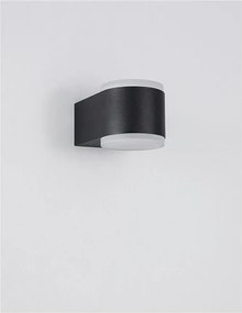 NV 9200202 Venkovní nástěnné svítidlo NUS černý hliník a akrylový difuzor LED 2x4W 3000K 100-240V 120st. IP54 světlo nahoru a dolů - NOVA LUCE