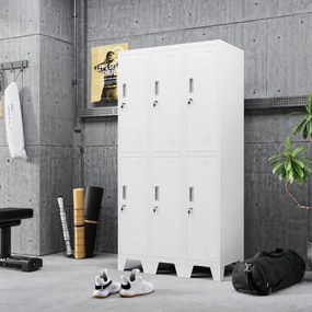 Šatní skříňka pro zaměstnance bílá BARTEK 1 Plus 292 x 1720 x 450 mm