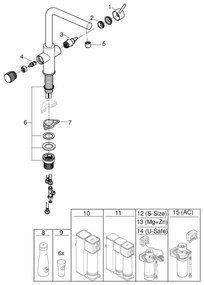 GROHE 30600000 - Dřezová baterie BLUE PURE L-výpusť lesklý chrom
