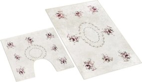 Bellatex 3D tisk  sada Fialová 60x100 cm 60x50 cm (SADA)
