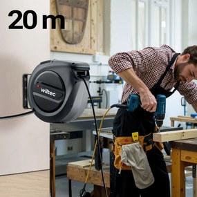 Kabelový buben Wiltec – 20 m, 2 m, 1500 – 3200 W (65437)