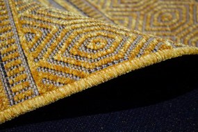 BE Koberec Saran G001 YELLOW - žlutý obdélníkový Rozměr: 60x100 cm