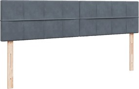 Osmanský rám postele s matrací tmavě šedá 200x200 cm samet 3311796