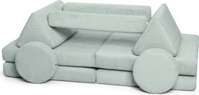 Velký multifunkční skládací bunkr z manšestru SOFA PURE Zvolte barvu: Světle zelená