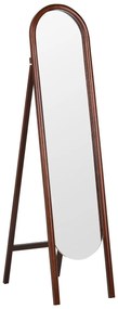 Stojací zrcadlo 30 x 150 cm tmavé dřevo CHELLES Beliani