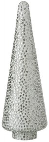 Stříbrno - bílý skleněný stromek Mosaic - Ø 13*41cm