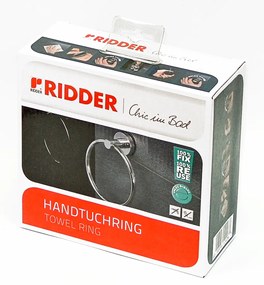 Ridder Vacuum doplňky Věšák na ručník kruhový - chrom - š. 185 mm, v. 214 mm, hl. 72 mm 12050100