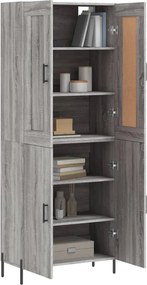 Skříň highboard šedá sonoma 69,5 x 34 x 180 cm kompozitní dřevo 3199567