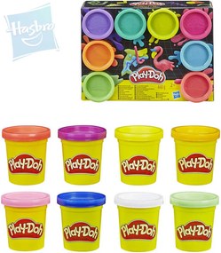 HASBRO PLAY-DOH Modelína dětská set 8 kelímků neonové barvy 2 druhy 14e5044
