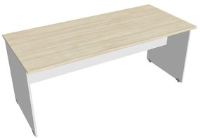 Stůl jednací rovný 180 cm - Hobis Gate GJ 1800 Dekor stolové desky: akát, Dekor lamino podnože: bílá