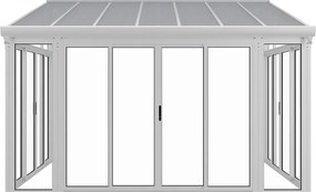 Juskys Zimní zahrada s akrylátovým zasklením Barva: tmavě šedá, Velikost: 425 × 300 cm