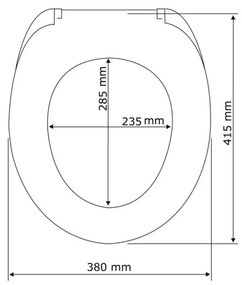 WC sedátko se snadným zavíráním Wenko Frog News, 45 x 38,8 cm