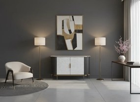 Komoda Stilig ST906 150 cm grafit/krémová/zlatá