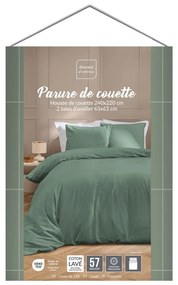 Zelené povlečení na dvoulůžko/prodloužené 240x220 cm Linella – douceur d'intérieur