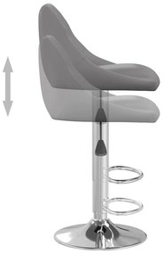 vidaXL Marketos Barové židle 2 ks šedé umělá kůže