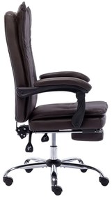 Petromila Kancelářská židle hnědá umělá kůže