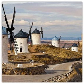 Obraz - Větrné mlýny Consuegra, Španělsko (30x30 cm)
