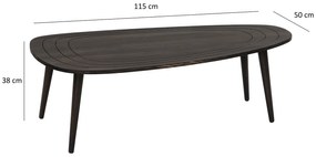 Designový konferenční stolek Garnet 115 cm antracitový