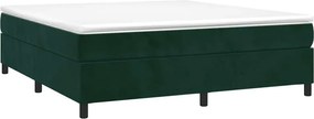 Box spring postel s matrací tmavě zelená 160x200 cm samet 3144690