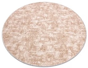 koberec - kulatý SOLID béžový 30 BETON krásné koberce cz