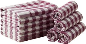 Utěrka CORIVA 50x70 cm červená, set 10 ks
