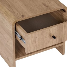 Noční stolek v dekoru dubu ve světle přírodní barvě Parila – Nordure