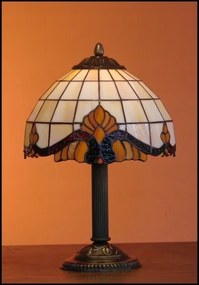 noční vitrážová stolní lampa Classic H-34 cm