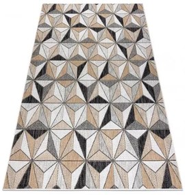 Dywany Luszczow Kusový koberec SISAL COOPER Mozaika, Trojúhelníky 22222 ecru / černý Rozměr koberce: 140 x 190 cm
